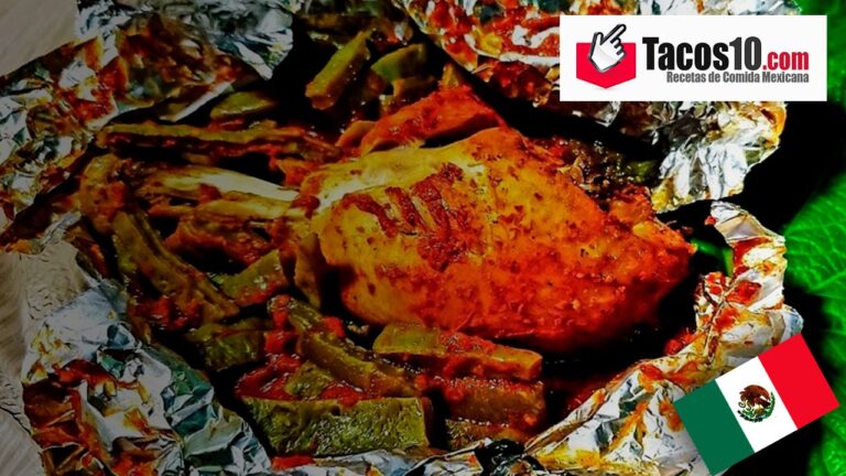 ¿Cómo hacer Barbacoa de pollo con nopales? Comidas Mexicanas【Tacos10】